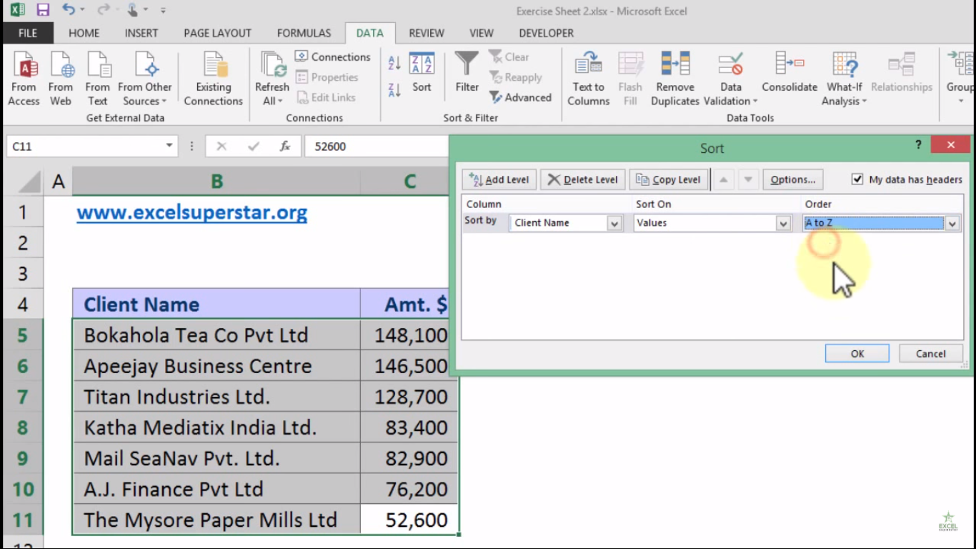 How To Sort Data A To Z alphabetically In Excel Excel In Hindi How To Sort Data A To Z alphabetically In Excel Excel In Hindi