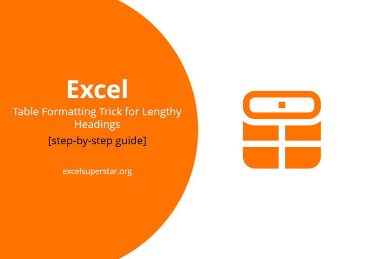 Table Formatting Trick For Lengthy Table Headings In Excel Excel In Hindi