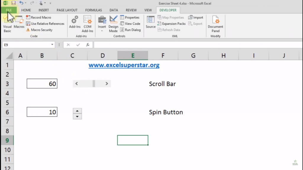 How To Use Scroll Bar Function In Excel Excel In Hindi