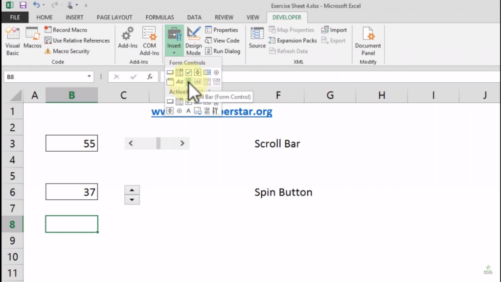 How To Use Scroll Bar Function In Excel | Excel In Hindi