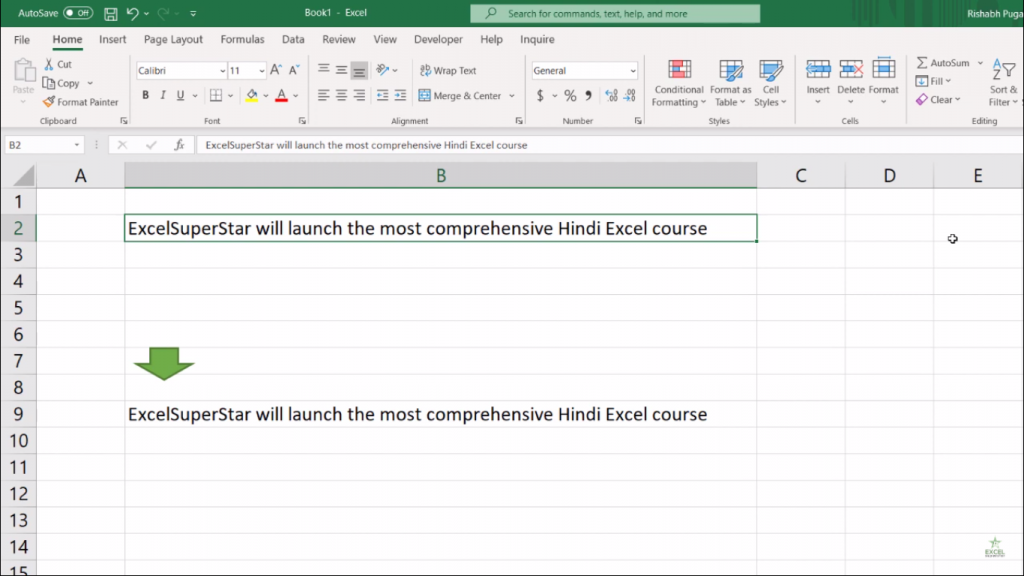 How To Use Justify Function In Excel Excel In Hindi