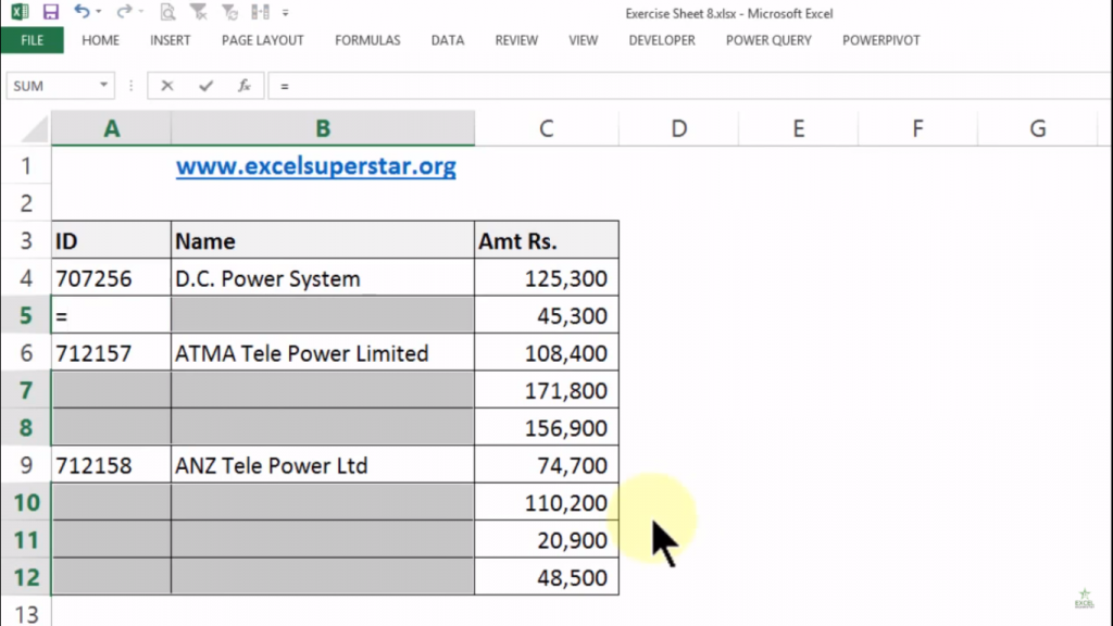 How To Fill Blank Cells With Above Value In Excel Excel