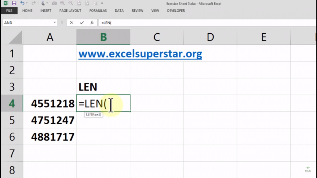 Excel Len Function Exceljet Gambaran