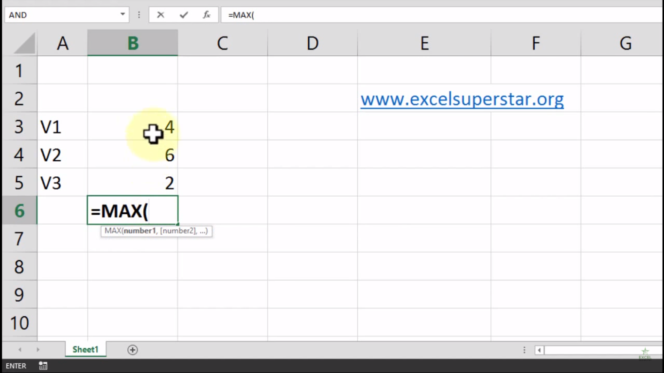 How To Use A MAX Function In Excel Excel In Hindi