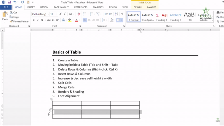 How To Use Table Formatting In Ms Word | Ms Word In Hindi