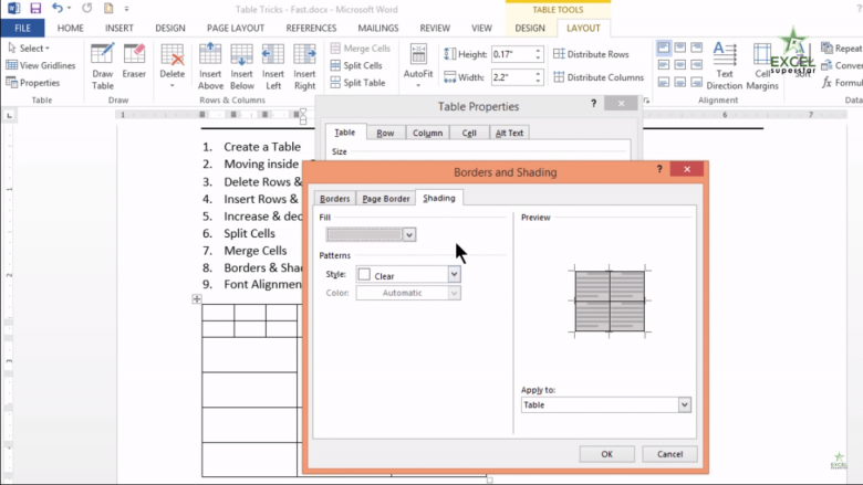 How to use Table Formatting in MS Word | MS Word in Hindi