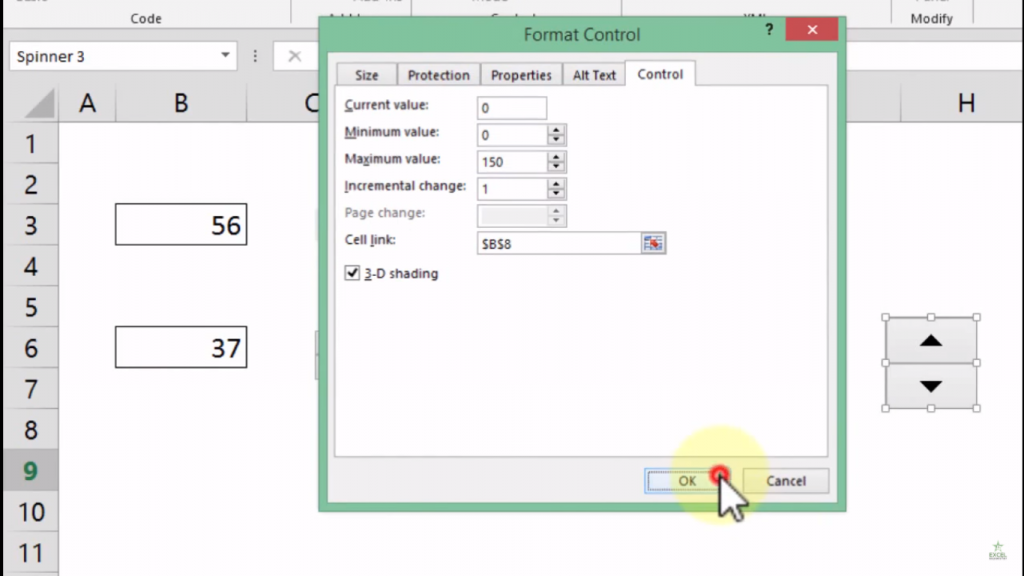 How To Use Spin Button Function In Excel | Excel In Hindi